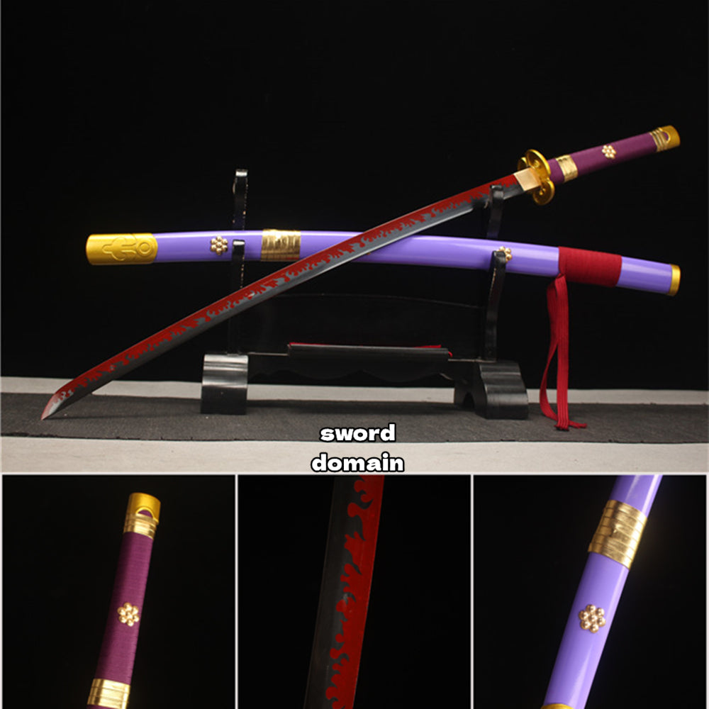One Piece Roronoa Zoro Katana Sword - Purple Enma Sword – LEOEON